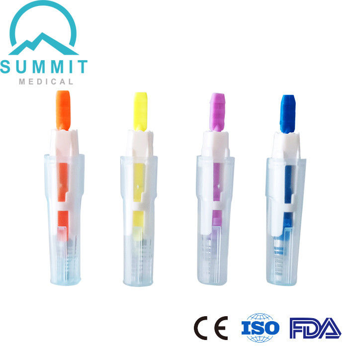 Color Coded Safety Blood Lancet 21G 23G 26G 28G 30G for Point of Care ...