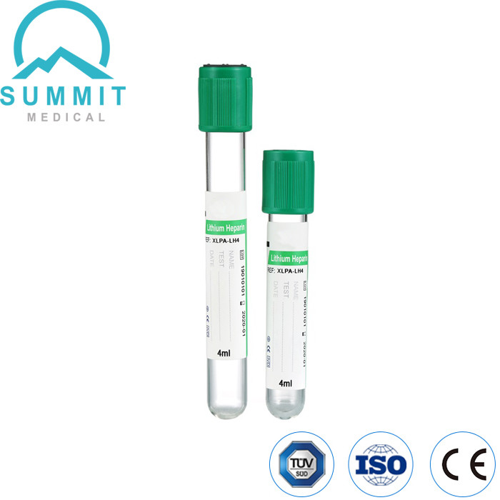 Green Top Blood Tube with Sodium Heparin or Lithium Heparin Additive, 4ml