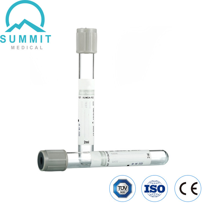 2ml Glucose Tube, Gray Top, Additive of Sodium Fluoride with K2EDTA