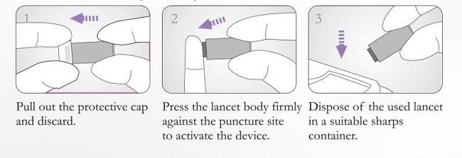 28G 1.8mm Pressure Activated Safety Lancets with Auto Retractable ...