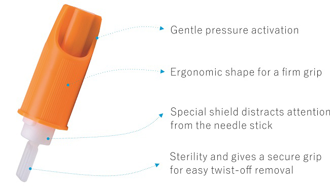 Green 21G 1.8mm Heel Incision Safety Lancets for Paediatric Blood Test