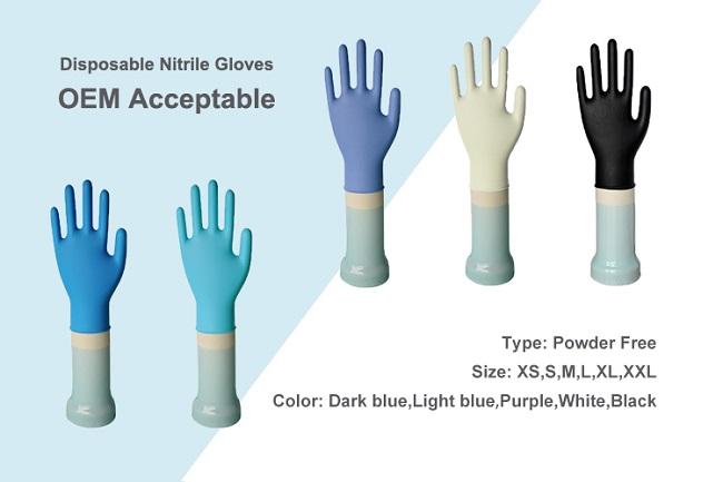 ASTM D6319 Textured 4 Mil Nitrile Disposable Examination Gloves