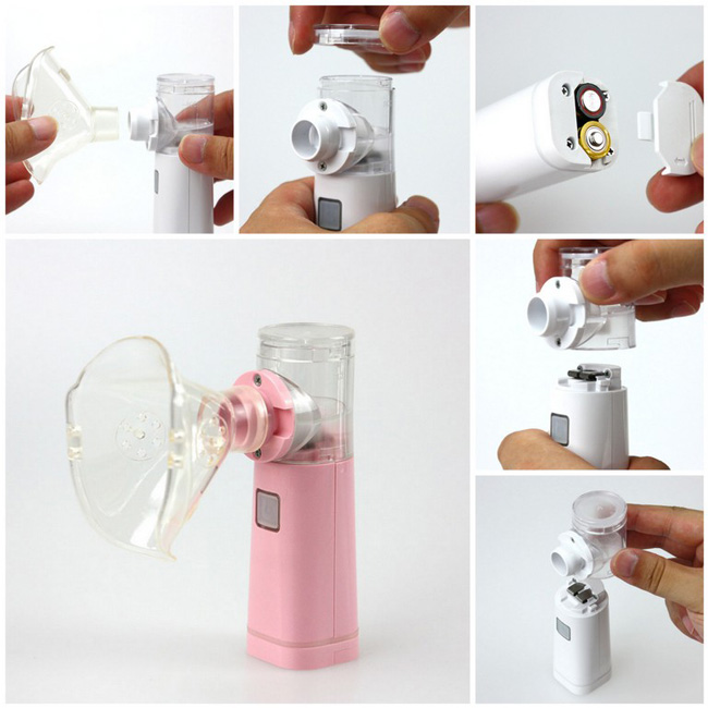 Home Use Portable Mesh Nebulizers , Green Ultrasonic Nebulizer Asthma ...