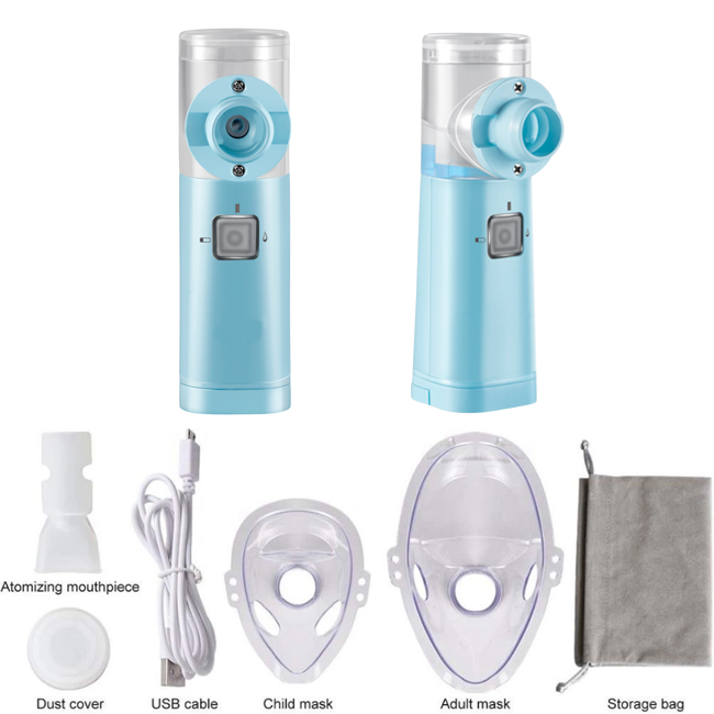 Home Use Portable Mesh Nebulizers , Green Ultrasonic Nebulizer Asthma ...