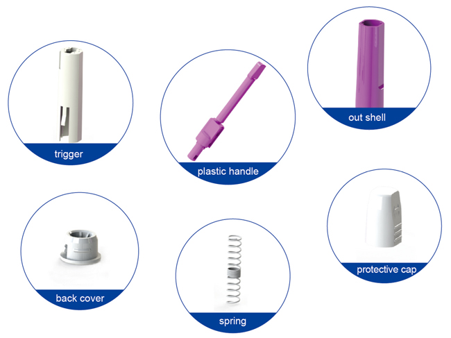 Auto Retractable Needle Safety Lancets 21G 1.8mm 2.2mm 2.8mm For Rapid ...