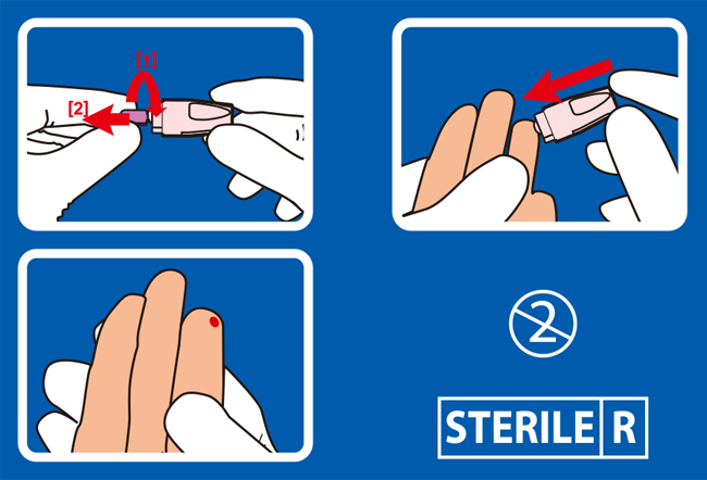 Gamma Sterilized Auto Retractable Safety Lancet Needle 21G 2.2mm Yellow