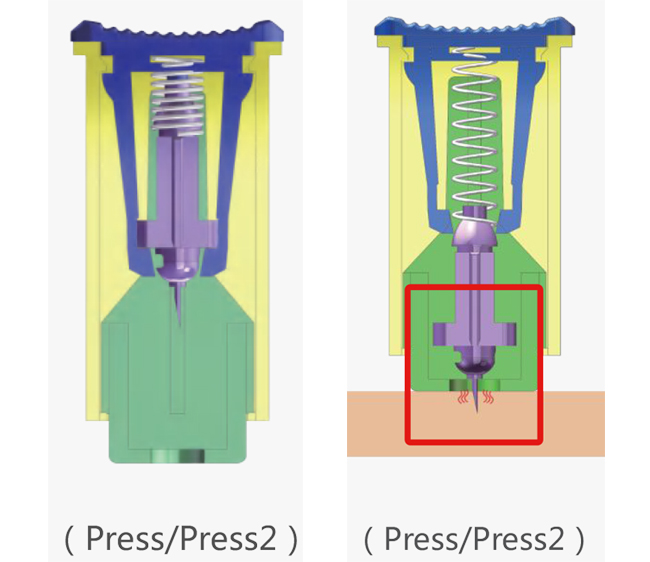 Auto Lancet Finger Pricking Device 26G 1.8mm For Blood Glucose Monitoring