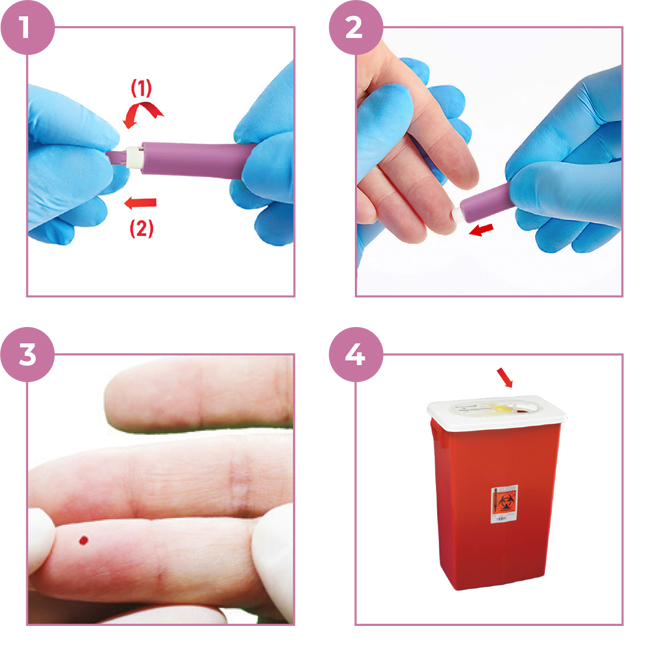 CE ISO13485 FDA 510K Approved Pressure Activated Safety Lancet 30G 1.5mm